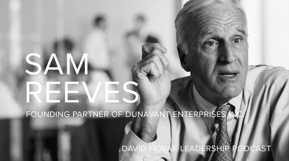 Sam Reeves, Founding Partner of Dunavant Enterprises Inc. – David Novak ...